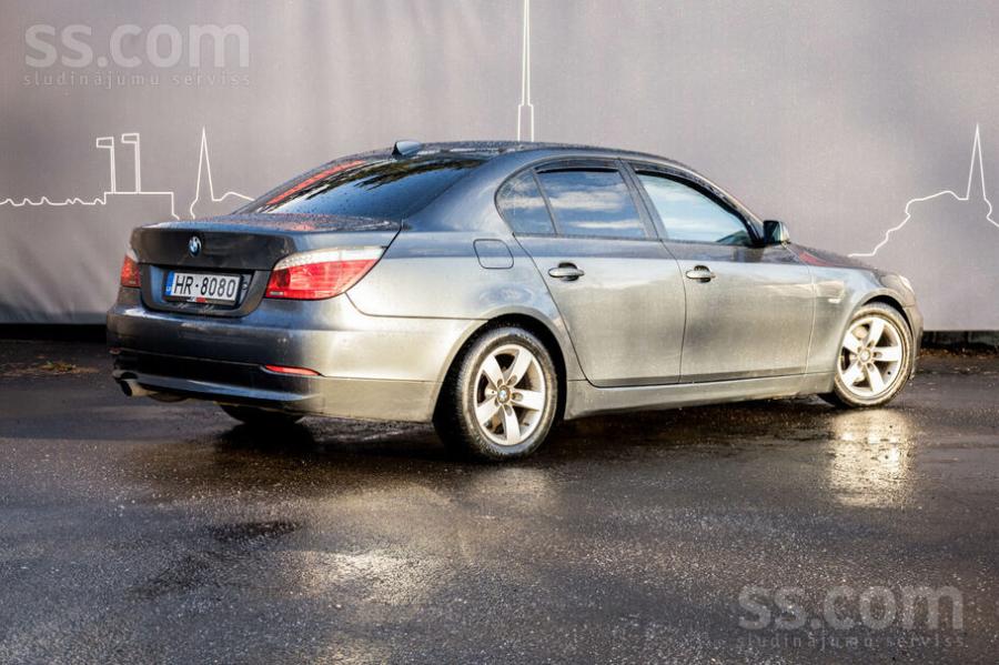 Grey BMW 520 2008 in Riga, with an engine capacity of 2.00 L and mileage of 360 thousand km for 4990 €, photo 6 on AUTOMOTO.COM.LV