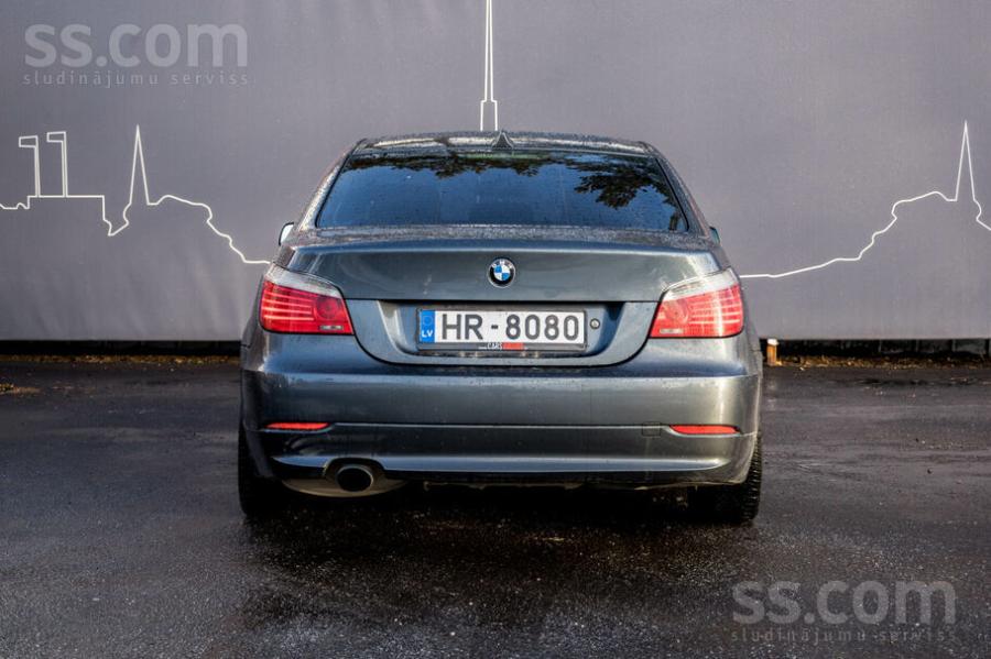 Grey BMW 520 2008 in Riga, with an engine capacity of 2.00 L and mileage of 360 thousand km for 4990 €, photo 7 on AUTOMOTO.COM.LV