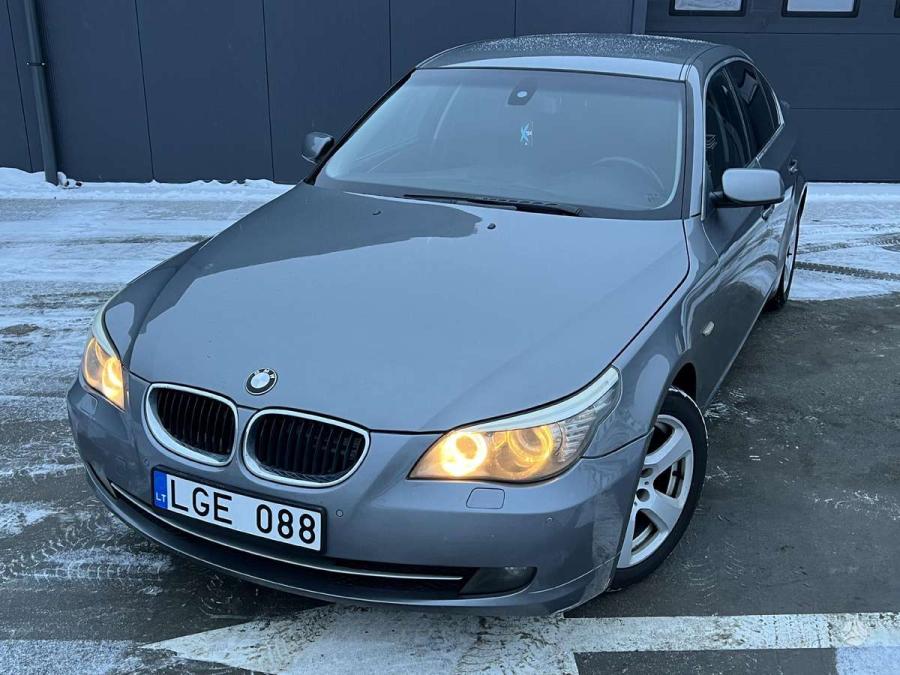 Grey BMW 520 2008 in Kaunas, with an engine capacity of 2.00 L and mileage of 423 thousand km for 4150 €, photo 7 on AUTOMOTO.COM.LV