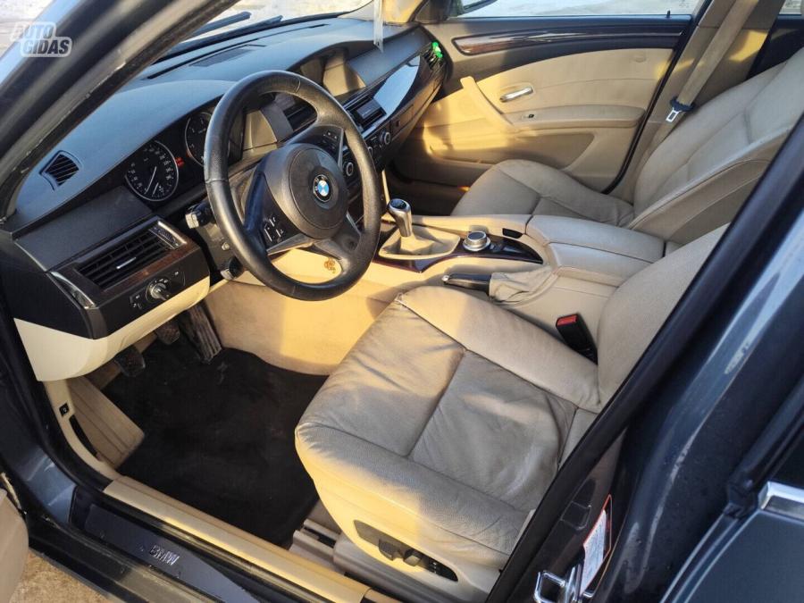 Pelēks BMW 520 2008 Šauļi, ar dzinēja tilpumu 2.00 L un nobraukumu 320 tūkst. km par 3650 €, foto 11 vietnē AUTOMOTO.COM.LV