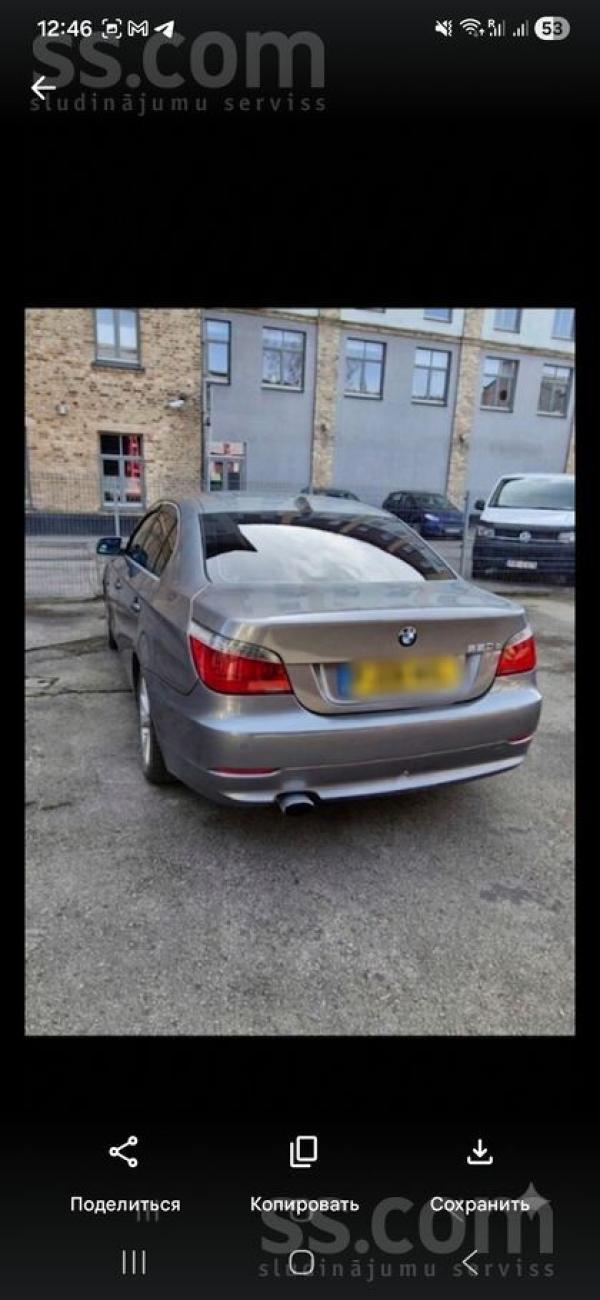 Pelēks BMW 520 2008 Rīga, ar dzinēja tilpumu 2.00 L un nobraukumu 197 tūkst. km par 2000 €, foto 1 vietnē AUTOMOTO.COM.LV