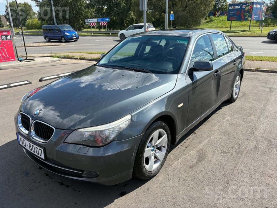 Grey BMW 520 2008 in Daugavpils, with an engine capacity of 2.00 L and mileage of 286 thousand km for 3200 €, photo 4 on AUTOMOTO.COM.LV