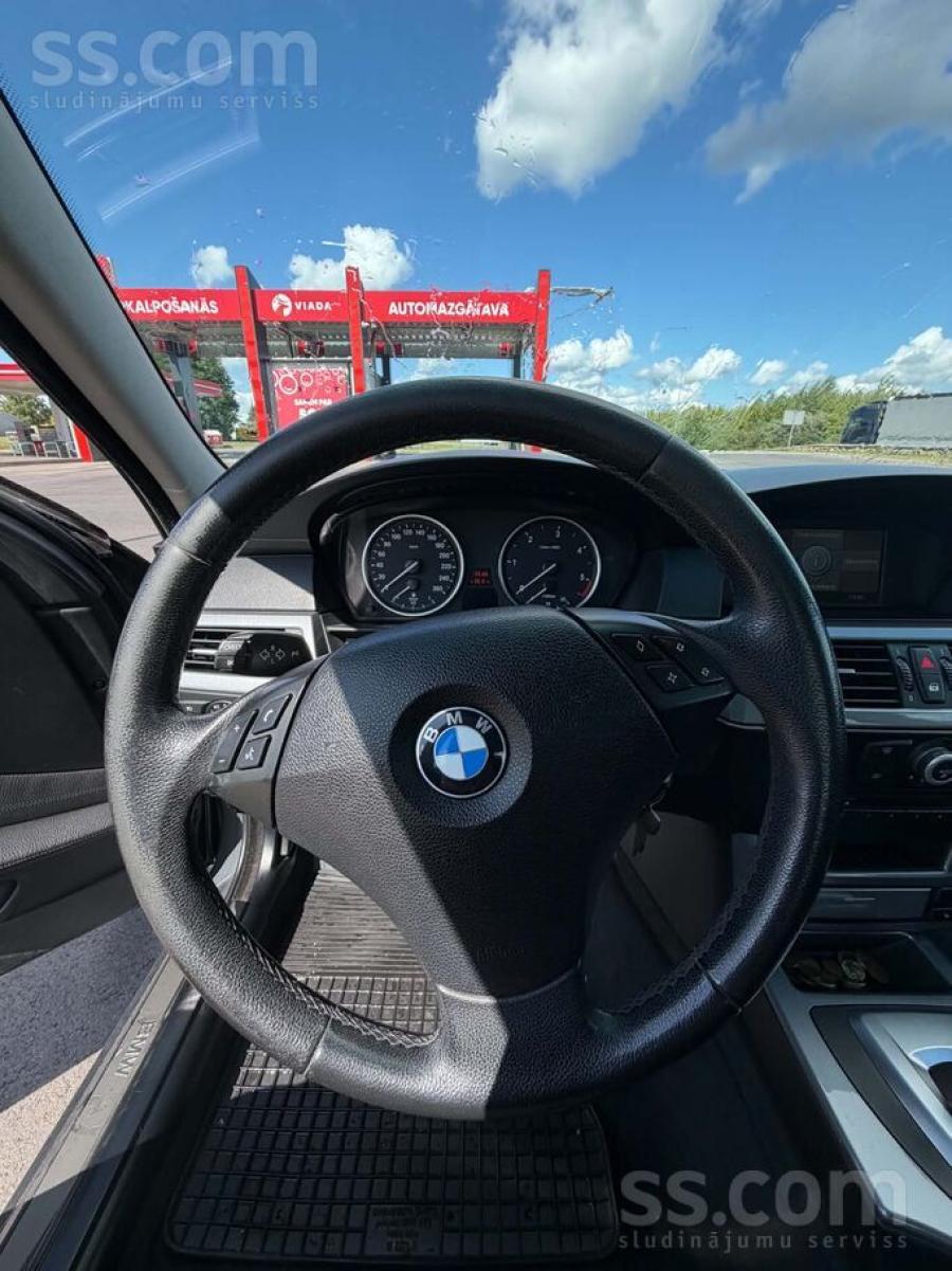 Grey BMW 520 2008 in Daugavpils, with an engine capacity of 2.00 L and mileage of 286 thousand km for 3200 €, photo 6 on AUTOMOTO.COM.LV