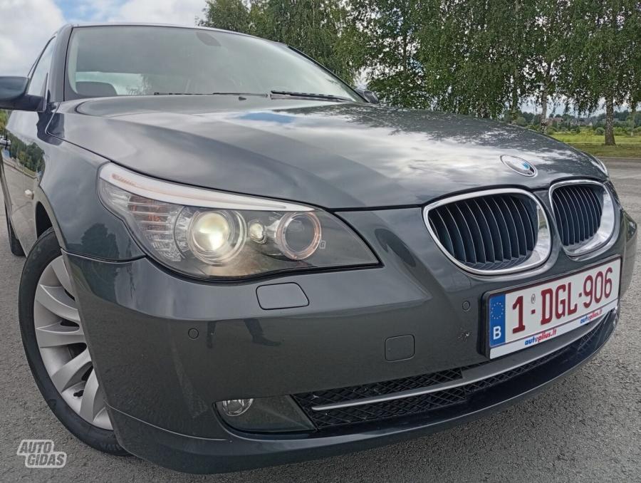 Grey BMW 520 2009 in Vilnius, with an engine capacity of 2.00 L and mileage of 213 thousand km for 4900 €, photo 10 on AUTOMOTO.COM.LV
