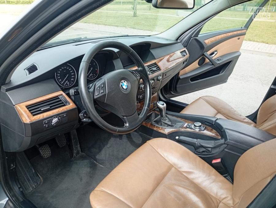 Grey BMW 520 2009 in Vilnius, with an engine capacity of 2.00 L and mileage of 214 thousand km for 4950 €, photo 19 on AUTOMOTO.COM.LV