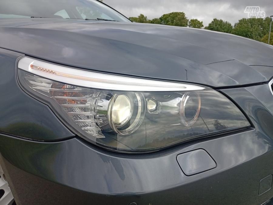 Grey BMW 520 2009 in Vilnius, with an engine capacity of 2.00 L and mileage of 214 thousand km for 4950 €, photo 27 on AUTOMOTO.COM.LV