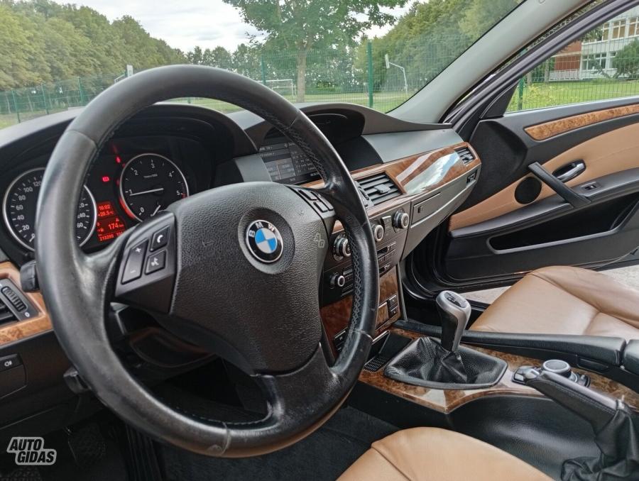 Grey BMW 520 2009 in Vilnius, with an engine capacity of 2.00 L and mileage of 214 thousand km for 4700 €, photo 26 on AUTOMOTO.COM.LV