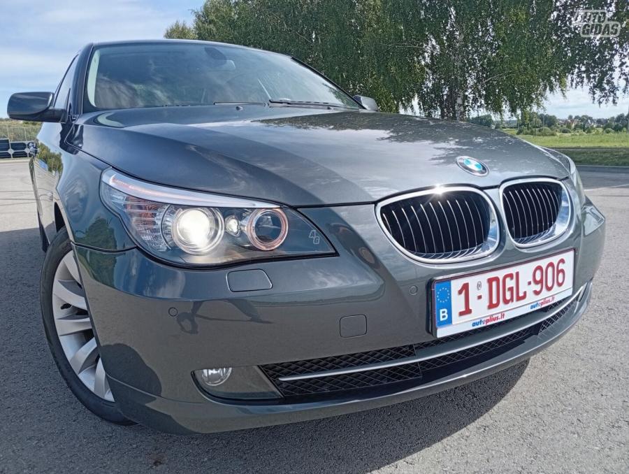 Grey BMW 520 2009 in Vilnius, with an engine capacity of 2.00 L and mileage of 214 thousand km for 4700 €, photo 12 on AUTOMOTO.COM.LV