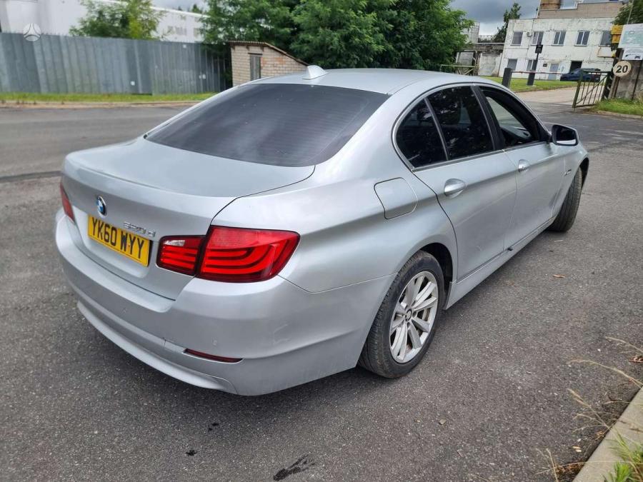 Grey BMW 520 2011 in Jonava, with an engine capacity of 2.00 L and mileage of 156 thousand km for 2799 €, photo 10 on AUTOMOTO.COM.LV
