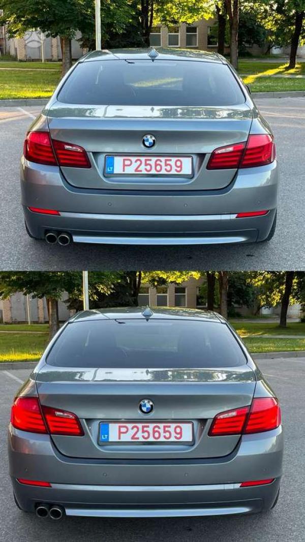 Grey BMW 520 2012 in Jonava, with an engine capacity of 2.00 L and mileage of 330 thousand km for 8500 €, photo 8 on AUTOMOTO.COM.LV