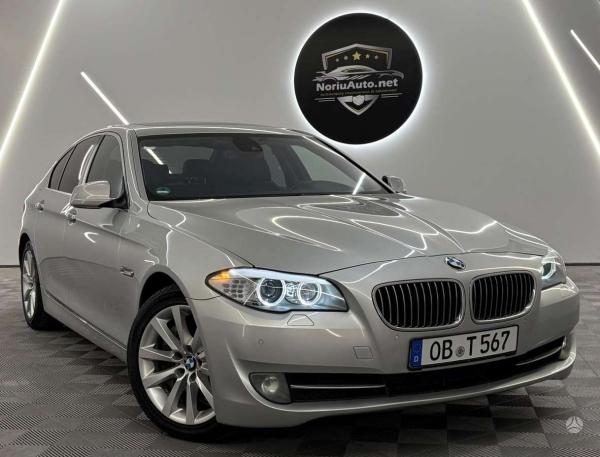 Grey BMW 520 2012 in Marijampole, with an engine capacity of 2.00 L and mileage of 339 thousand km for 8450 €, photo 1 on AUTOMOTO.COM.LV