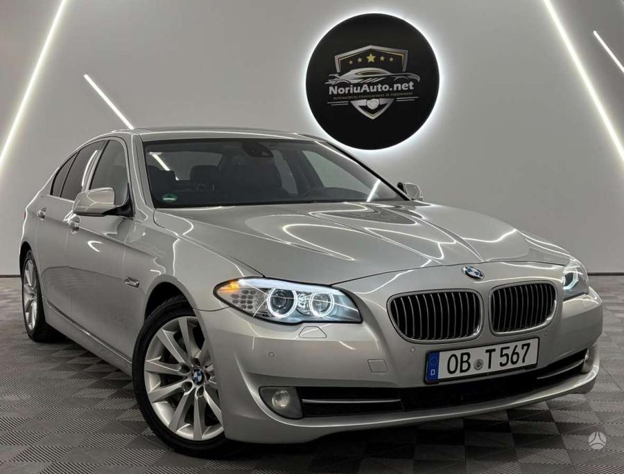 Grey BMW 520 2012 in Marijampole, with an engine capacity of 2.00 L and mileage of 339 thousand km for 8450 €, photo 1 on AUTOMOTO.COM.LV