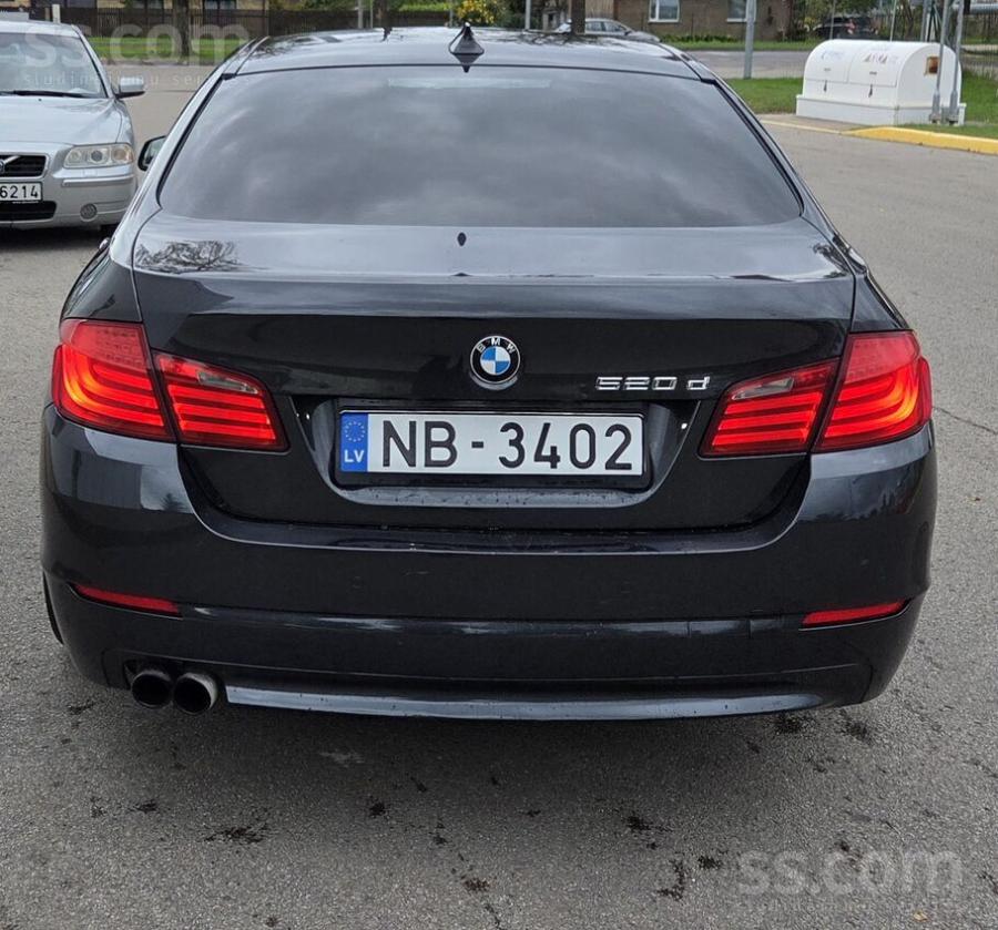 Pelēks BMW 520 2012 Jelgava, ar dzinēja tilpumu 2.00 L un nobraukumu 310 tūkst. km par 6700 €, foto 6 vietnē AUTOMOTO.COM.LV