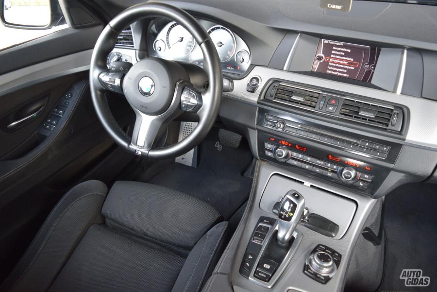 Grey BMW 520 2013 in Vilnius, with an engine capacity of 2.00 L and mileage of 312 thousand km for 10500 €, photo 14 on AUTOMOTO.COM.LV