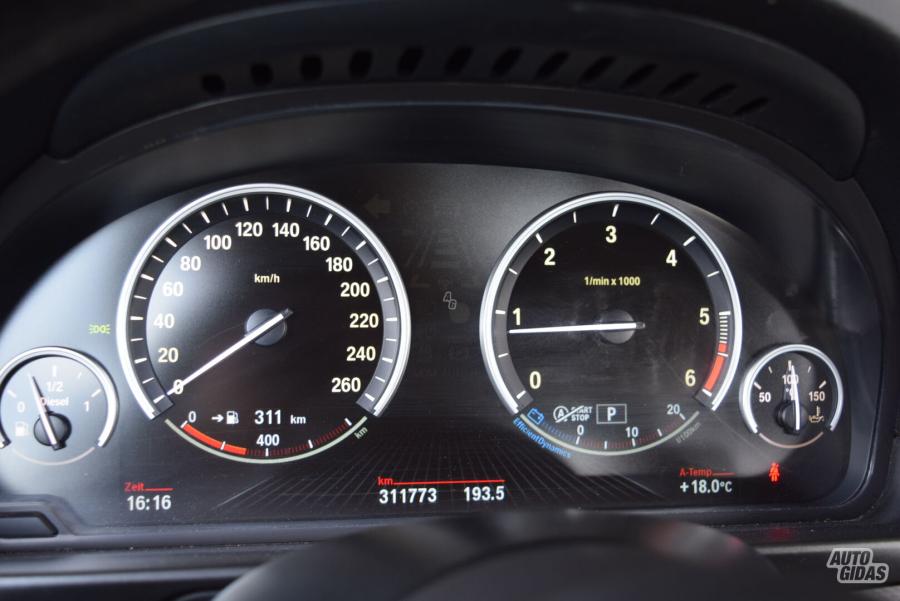 Grey BMW 520 2013 in Vilnius, with an engine capacity of 2.00 L and mileage of 312 thousand km for 10500 €, photo 17 on AUTOMOTO.COM.LV