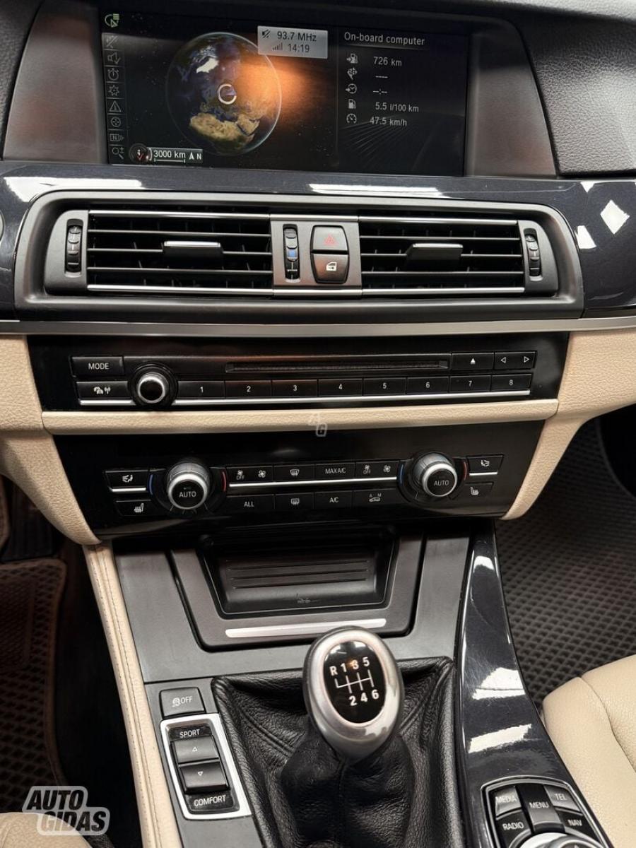 Pelēks BMW 520 2013 Klaipėda, ar dzinēja tilpumu 2.00 L un nobraukumu 314 tūkst. km par 6350 €, foto 11 vietnē AUTOMOTO.COM.LV