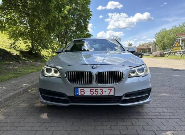 Grey BMW 520 2014 in Rezekne, with an engine capacity of 2.00 L and mileage of 245 thousand km for 7490 €, photo 1 on AUTOMOTO.COM.LV