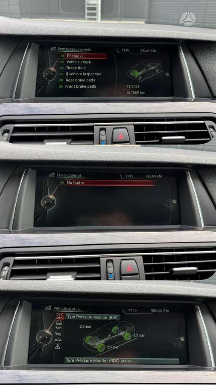 Grey BMW 520 2015 in Kaunas, with an engine capacity of 2.00 L and mileage of 227 thousand km for 13400 €, photo 26 on AUTOMOTO.COM.LV