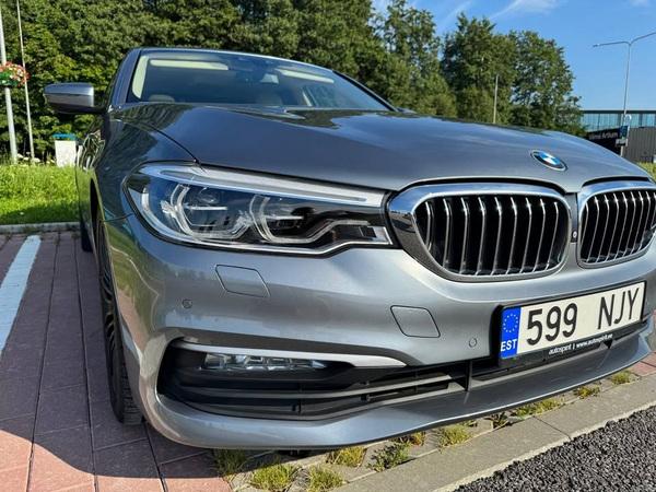 Grey BMW 520 2017 in Tallinn, with an engine capacity of 2.00 L and mileage of 224 thousand km for 19616 €, photo 5 on AUTOMOTO.COM.LV