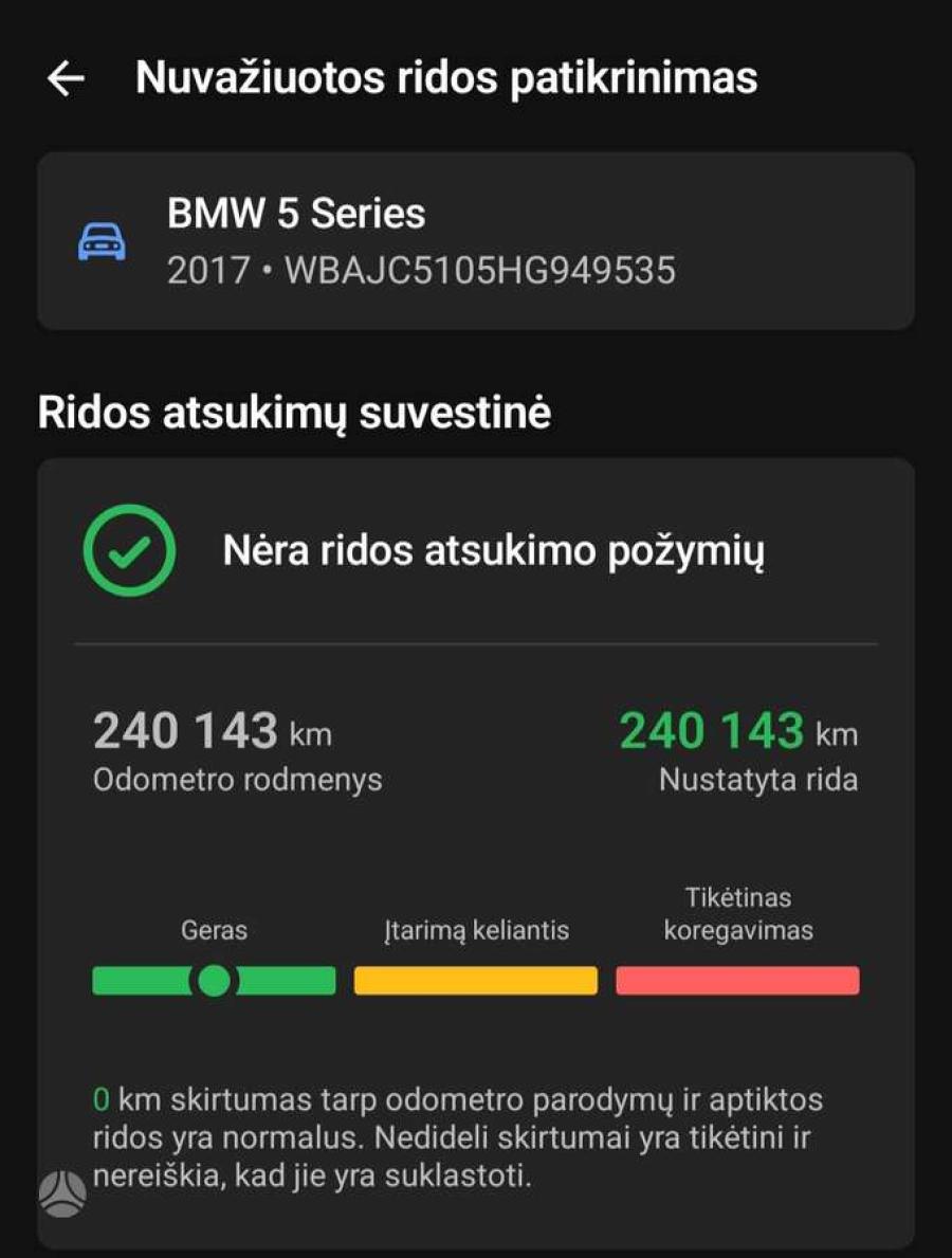 Grey BMW 520 2017 in Jonava, with an engine capacity of 2.00 L and mileage of 240 thousand km for 17700 €, photo 46 on AUTOMOTO.COM.LV