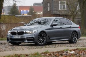 Grey BMW 520 2017 in Riga, with an engine capacity of 2.00 L and mileage of 180 thousand km for 19900 €, photo  on AUTOMOTO.COM.LV