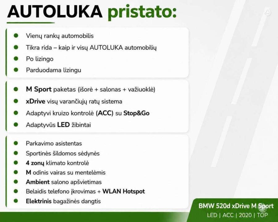 Pelēks BMW 520 2020 Marijampole, ar dzinēja tilpumu 2.00 L un nobraukumu 154 tūkst. km par 34606 €, foto 33 vietnē AUTOMOTO.COM.LV