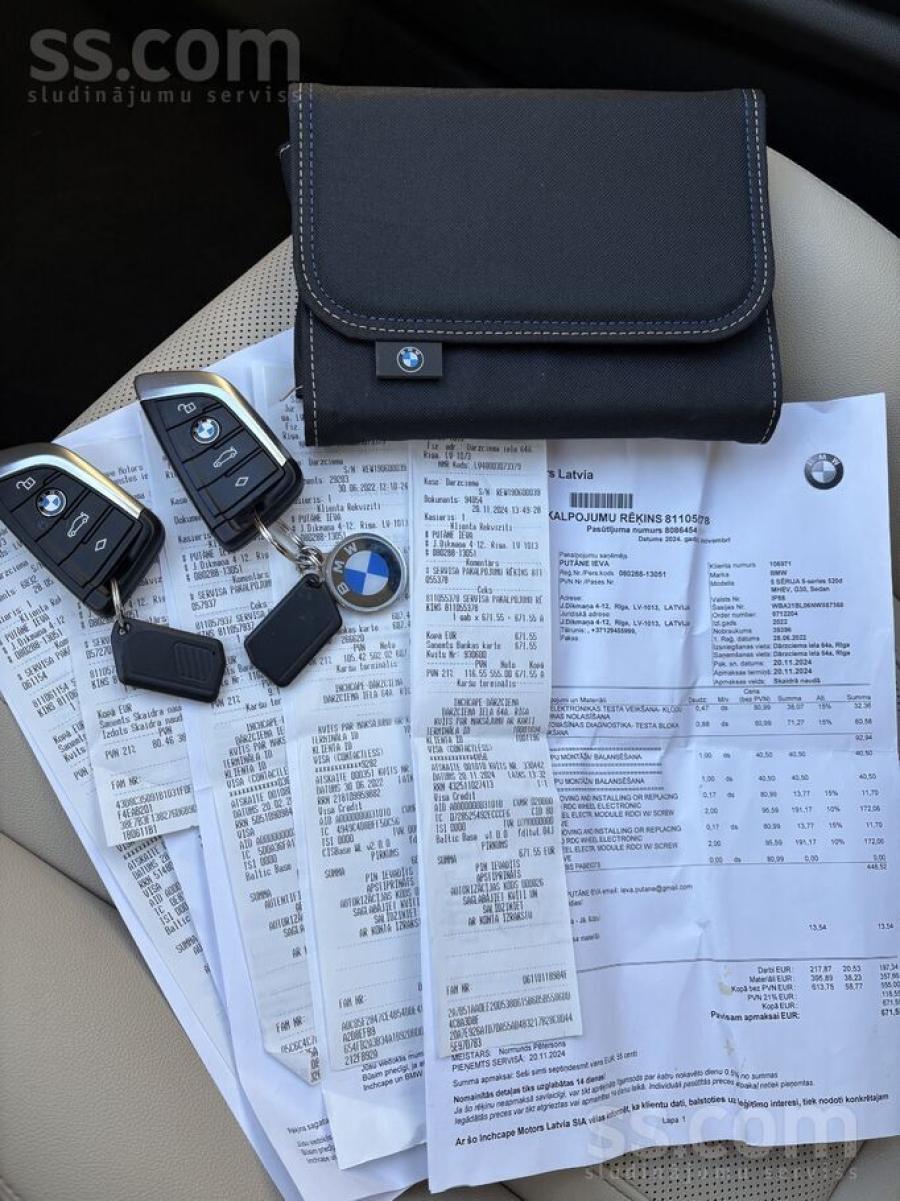 Pelēks BMW 520 2022 Rīga, ar dzinēja tilpumu 2.00 L un nobraukumu 57 tūkst. km par 29900 €, foto 29 vietnē AUTOMOTO.COM.LV
