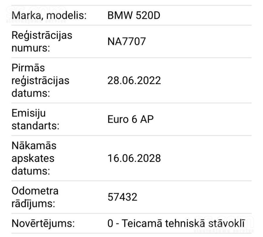 Pelēks BMW 520 2022 Rīga, ar dzinēja tilpumu 2.00 L un nobraukumu 57 tūkst. km par 29900 €, foto 36 vietnē AUTOMOTO.COM.LV