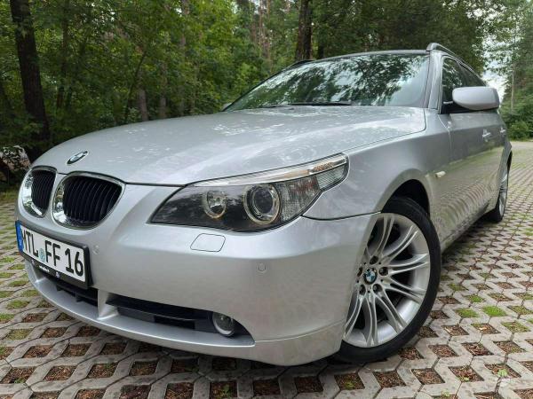Grey BMW 520 2006 in Vilnius, with an engine capacity of 2.00 L and mileage of 225 thousand km for 3490 €, photo 1 on AUTOMOTO.COM.LV