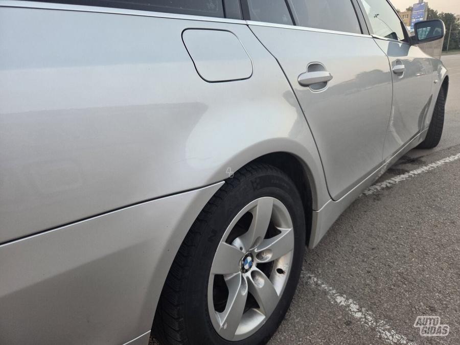 Grey BMW 520 2006 in Kaunas, with an engine capacity of 2.00 L and mileage of 410 thousand km for 2099 €, photo 14 on AUTOMOTO.COM.LV