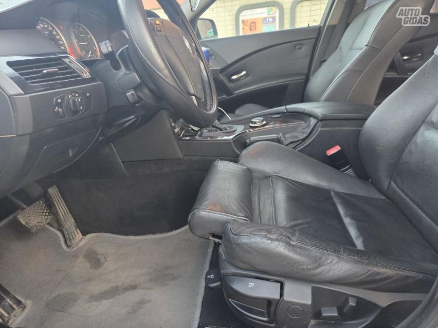 Grey BMW 520 2006 in Kaunas, with an engine capacity of 2.00 L and mileage of 410 thousand km for 2099 €, photo 18 on AUTOMOTO.COM.LV