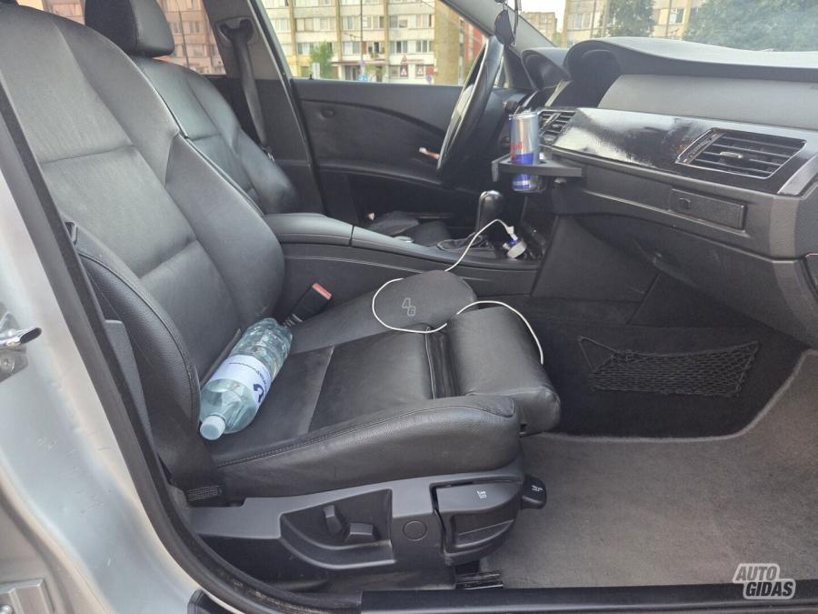 Grey BMW 520 2006 in Kaunas, with an engine capacity of 2.00 L and mileage of 410 thousand km for 2099 €, photo 21 on AUTOMOTO.COM.LV