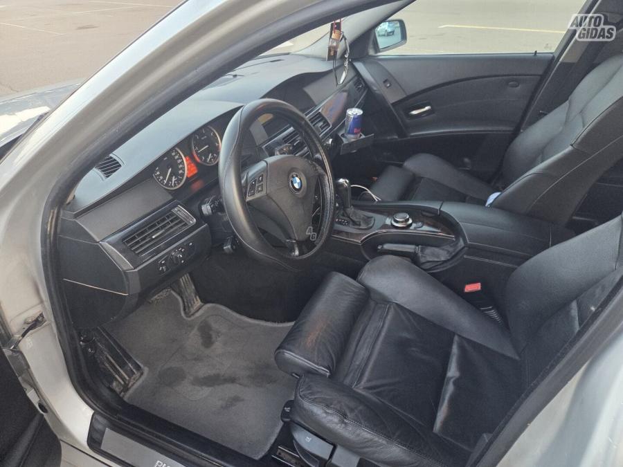 Grey BMW 520 2006 in Kaunas, with an engine capacity of 2.00 L and mileage of 410 thousand km for 2099 €, photo 22 on AUTOMOTO.COM.LV