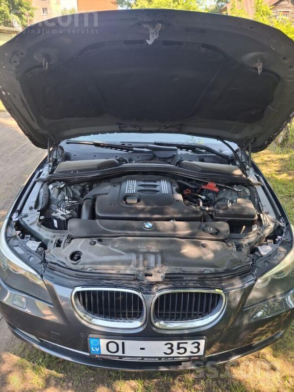 Grey BMW 520 2007 in Jekabpils, with an engine capacity of 2.00 L and mileage of 277 thousand km for 4750 €, photo 10 on AUTOMOTO.COM.LV