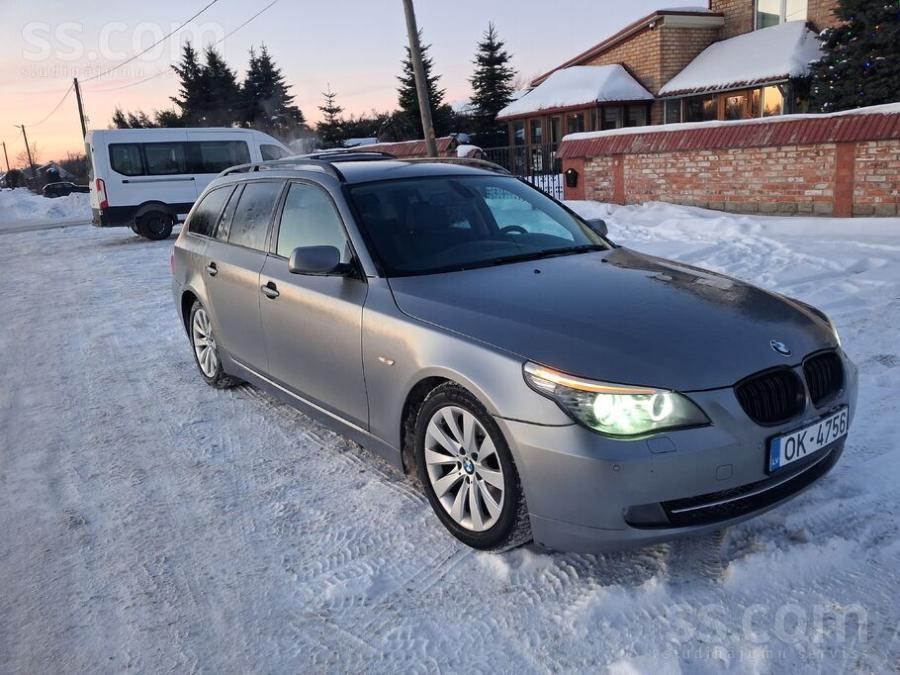 Grey BMW 520 2008 in Liepaja, with an engine capacity of 2.00 L and mileage of 302 thousand km for 6000 €, photo 1 on AUTOMOTO.COM.LV
