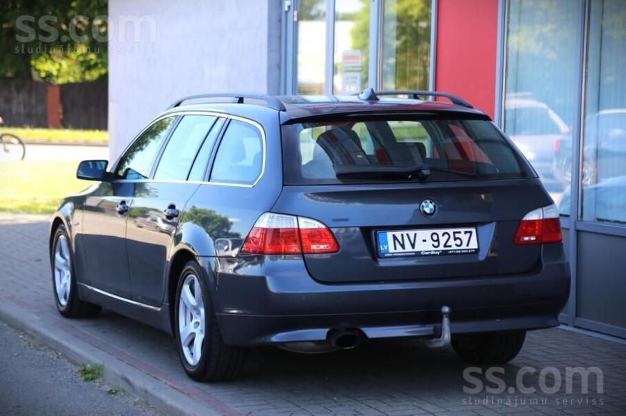 Grey BMW 520 2009 in Riga, with an engine capacity of 2.00 L and mileage of 286 thousand km for 4495 €, photo 7 on AUTOMOTO.COM.LV