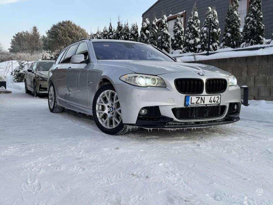 Grey BMW 520 2011 in Vilnius, with an engine capacity of 2.00 L and mileage of 347 thousand km for 11550 €, photo 2 on AUTOMOTO.COM.LV