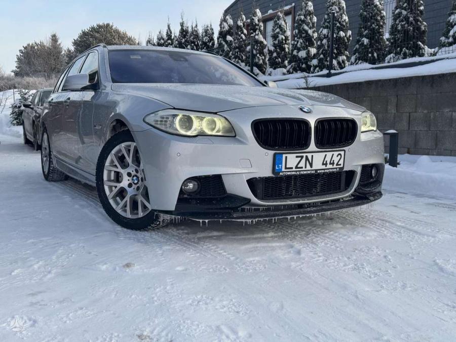Grey BMW 520 2011 in Vilnius, with an engine capacity of 2.00 L and mileage of 347 thousand km for 11550 €, photo 5 on AUTOMOTO.COM.LV