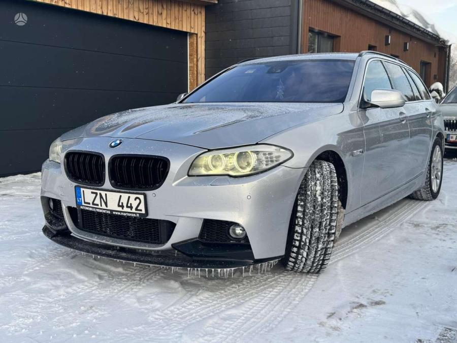 Grey BMW 520 2011 in Vilnius, with an engine capacity of 2.00 L and mileage of 347 thousand km for 11550 €, photo 14 on AUTOMOTO.COM.LV