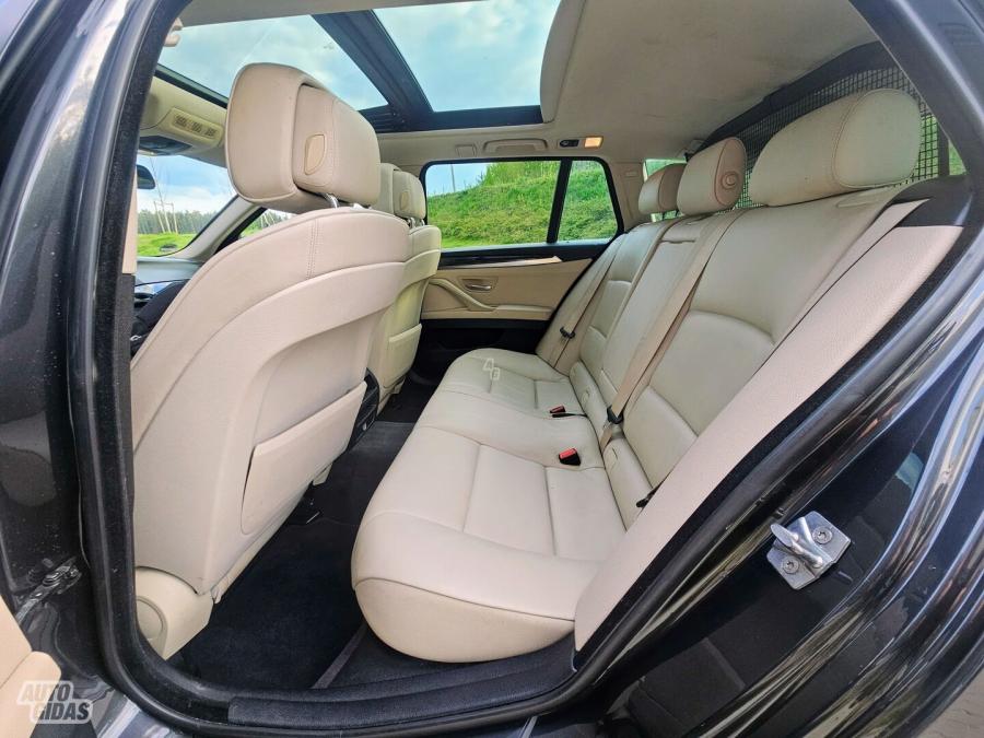 Grey BMW 520 2011 in Vilnius, with an engine capacity of 2.00 L and mileage of 273 thousand km for 6950 €, photo 10 on AUTOMOTO.COM.LV