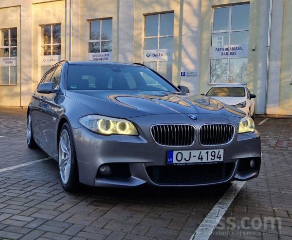 Grey BMW 520 2012 in Jelgava, with an engine capacity of 2.00 L and mileage of 261 thousand km for 9900 €, photo 1 on AUTOMOTO.COM.LV