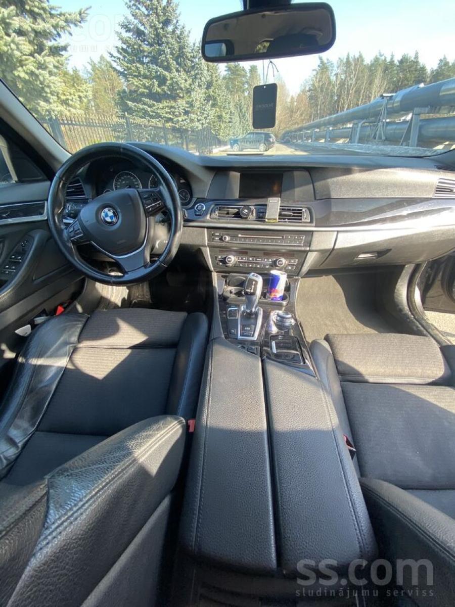 Grey BMW 520 2012 in Riga, with an engine capacity of 2.00 L and mileage of 340 thousand km for 6660 €, photo 11 on AUTOMOTO.COM.LV