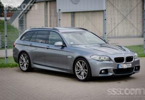 Grey BMW 520 2013 in Riga, with an engine capacity of 2.00 L and mileage of 321 thousand km for 8950 €, photo  on AUTOMOTO.COM.LV