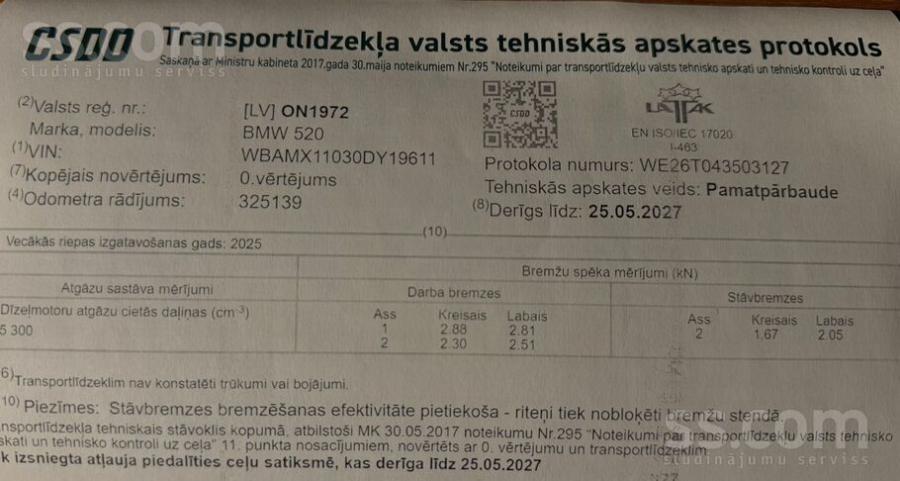 Pelēks BMW 520 2013 Cēsis, ar dzinēja tilpumu 2.20 L un nobraukumu 325 tūkst. km par 9960 €, foto 23 vietnē AUTOMOTO.COM.LV