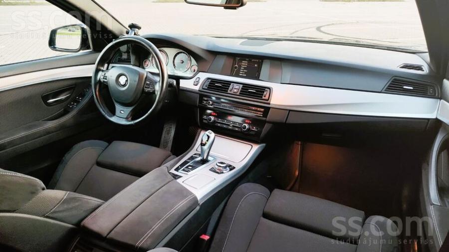 Grey BMW 520 2013 in Riga, with an engine capacity of 2.00 L and mileage of 289 thousand km for 10950 €, photo 12 on AUTOMOTO.COM.LV