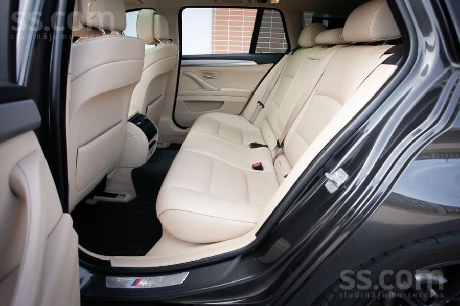 Grey BMW 520 2013 in Tukums, with an engine capacity of 2.00 L and mileage of 216 thousand km for 8590 €, photo 15 on AUTOMOTO.COM.LV