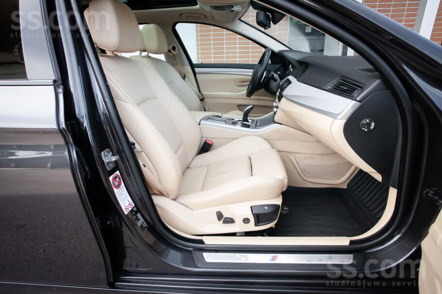 Grey BMW 520 2013 in Tukums, with an engine capacity of 2.00 L and mileage of 216 thousand km for 8590 €, photo 16 on AUTOMOTO.COM.LV