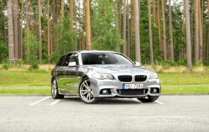 Grey BMW 520 2013 in Riga, with an engine capacity of 2.00 L and mileage of 329 thousand km for 8990 €, photo 3 on AUTOMOTO.COM.LV