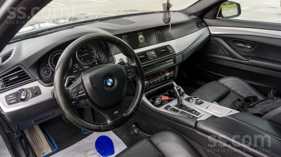 Grey BMW 520 2013 in Riga, with an engine capacity of 2.00 L and mileage of 329 thousand km for 8990 €, photo 11 on AUTOMOTO.COM.LV