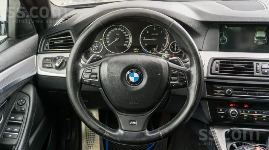 Grey BMW 520 2013 in Riga, with an engine capacity of 2.00 L and mileage of 329 thousand km for 8990 €, photo 16 on AUTOMOTO.COM.LV